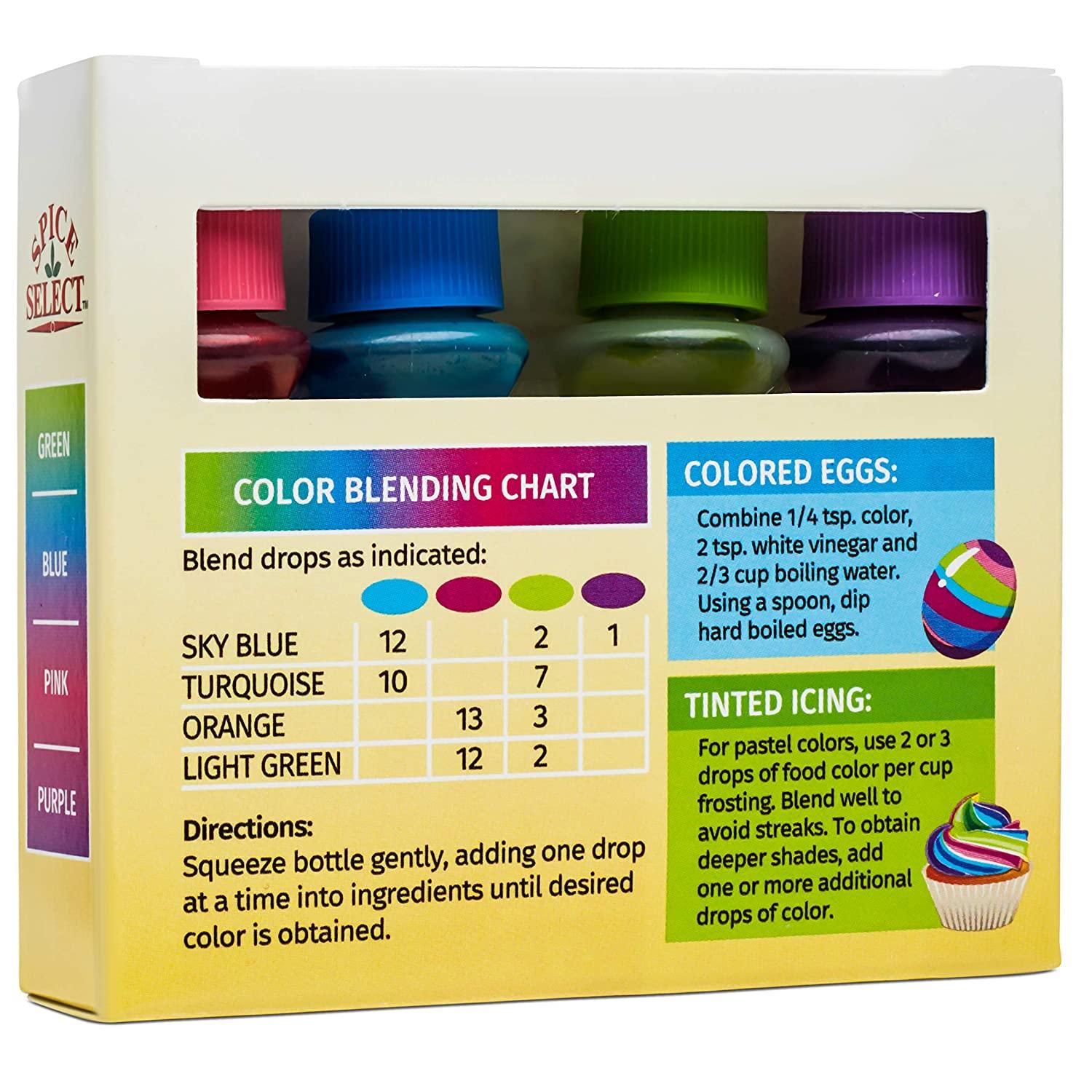 Spice Supreme Select Assorted Liquid Food Coloring Kit - 8 Bottles 0.3 ...