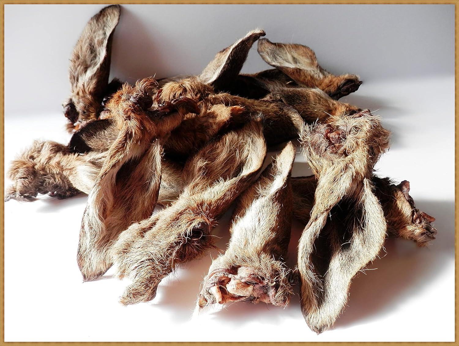 DriedDogTreats 10 ears 100% PURE FURRY DOE ROE-DEER VENISON EARS ...