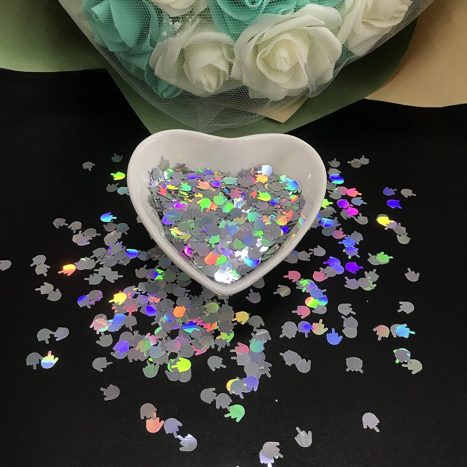 10g Sliver Middle Finger Glitter - Festival Rave Beauty Makeup ...