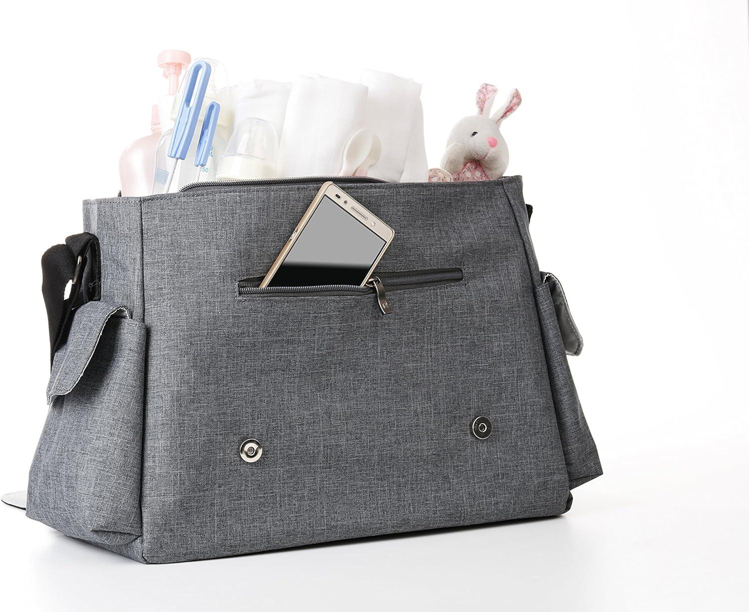 Ryco Vogue Messenger Diaper Bag in Grey - Stylish and Functional for On ...
