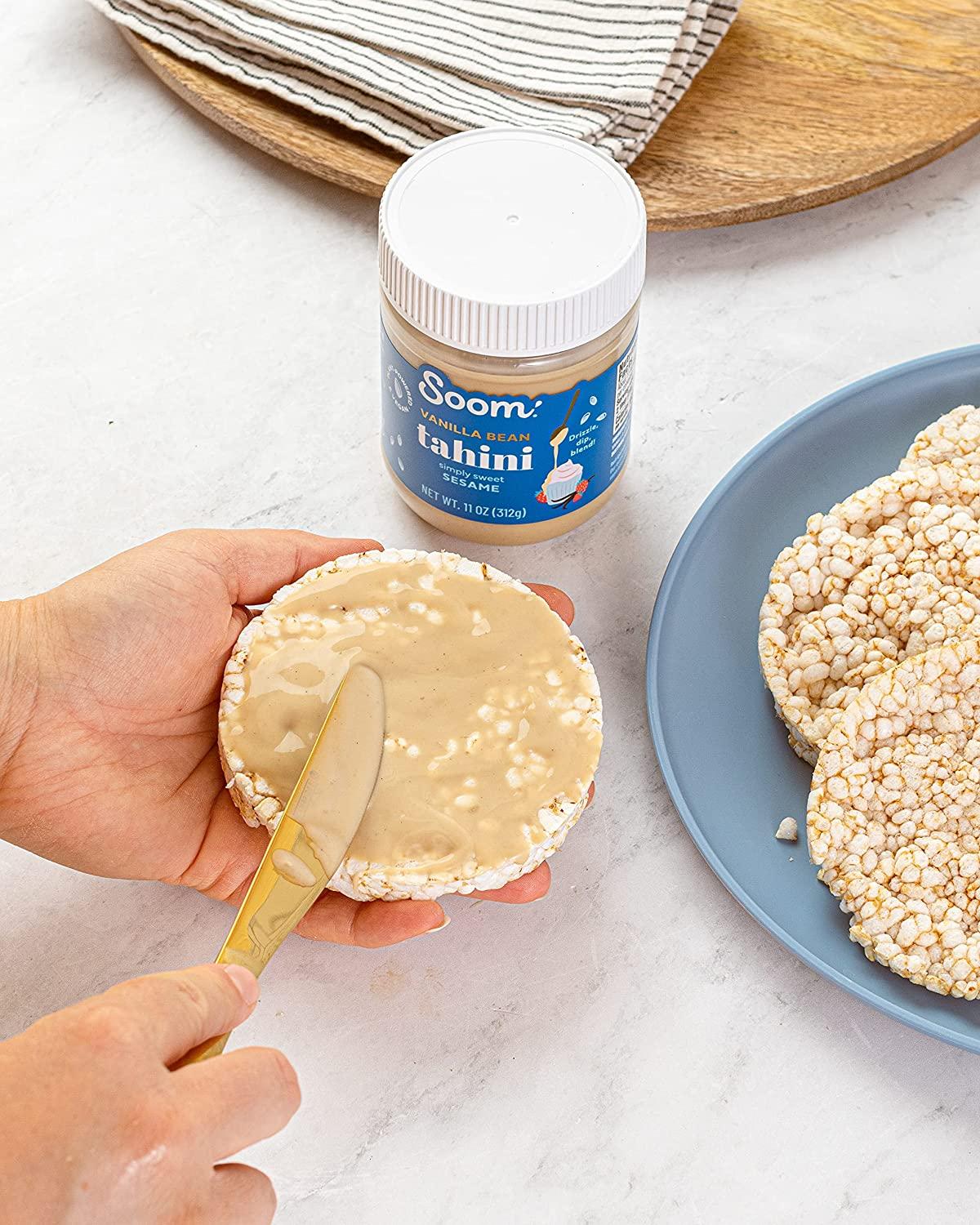 Soom Foods Sweet Tahini Paste Sampler: Chocolate (12oz) & Vanilla Bean ...