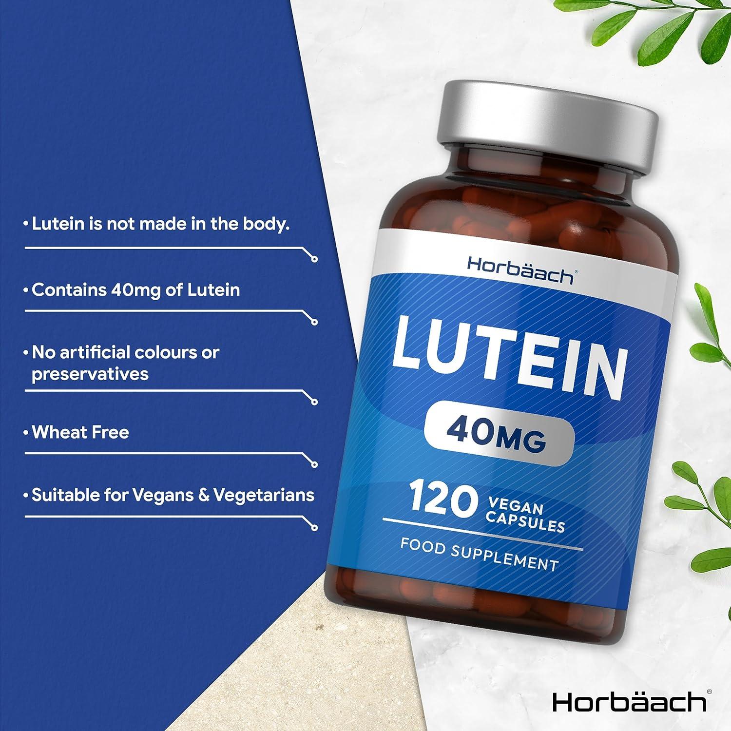 Lutein Supplement for Eyes 40mg - 120 Vegan Capsules - High Strength ...