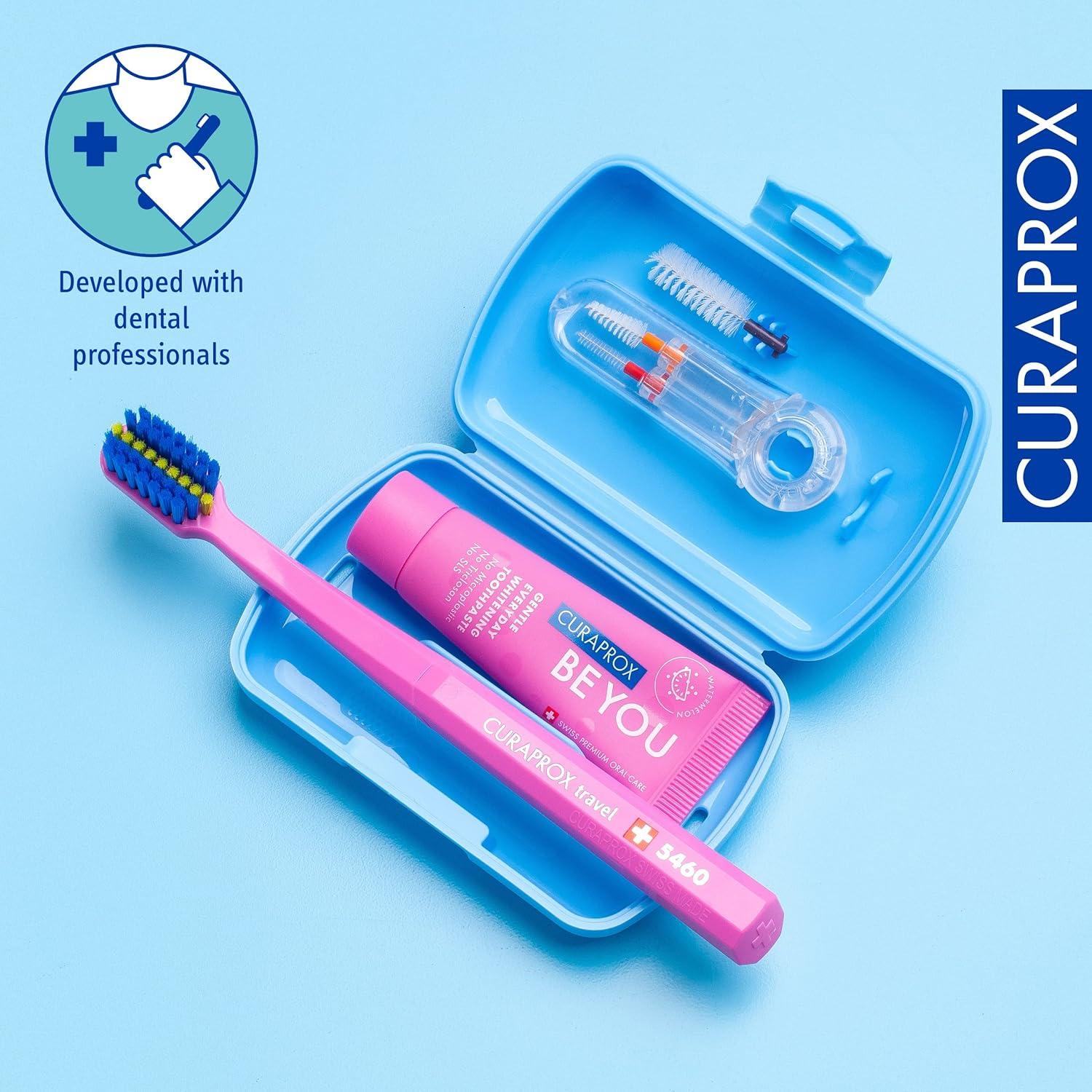 Curaprox Travel Set Ortho Blue - Travel Toothbrush Interdental Brush ...