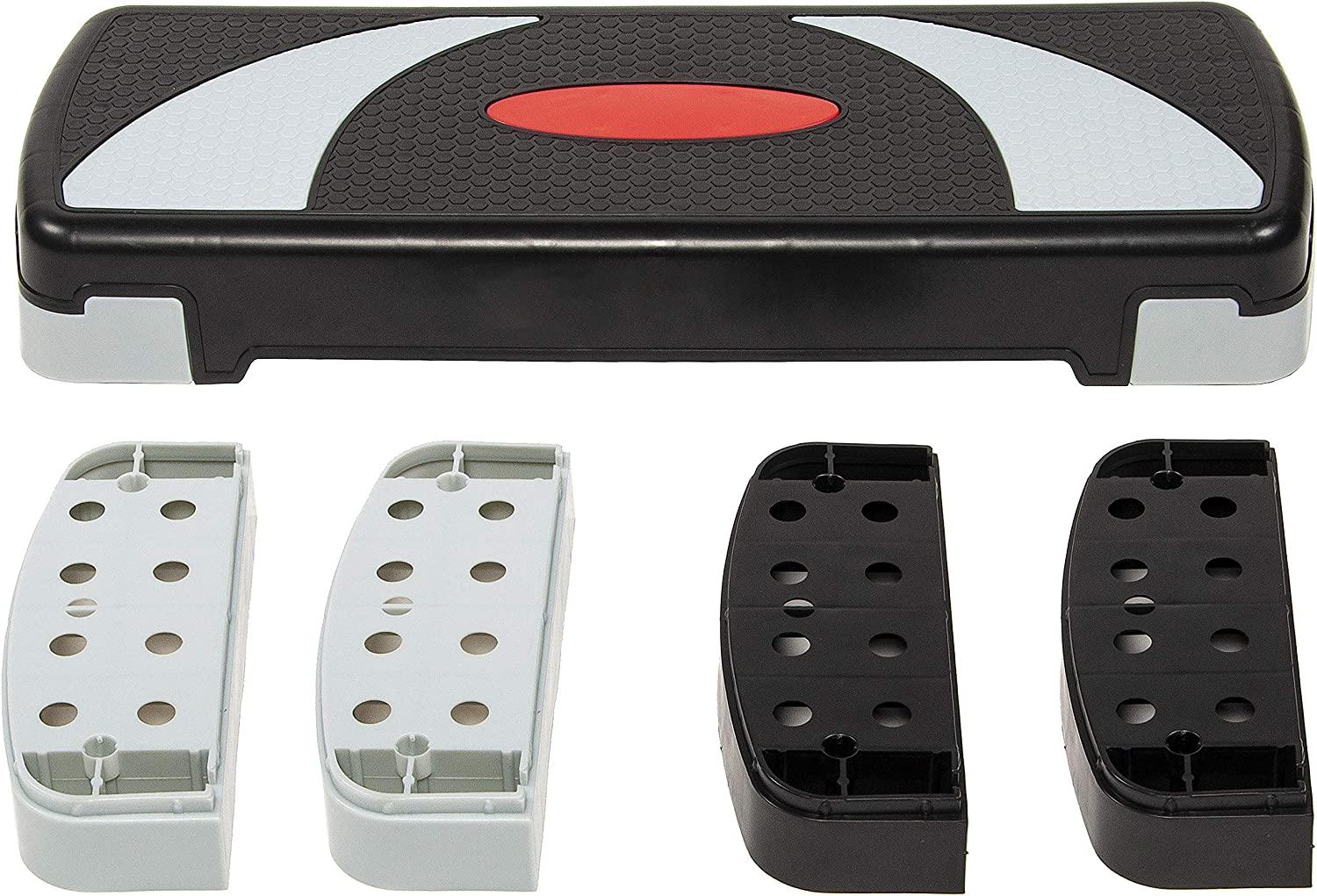 BalanceFrom Adjustable Aerobic Stepper with 4 Removable Raisers ...
