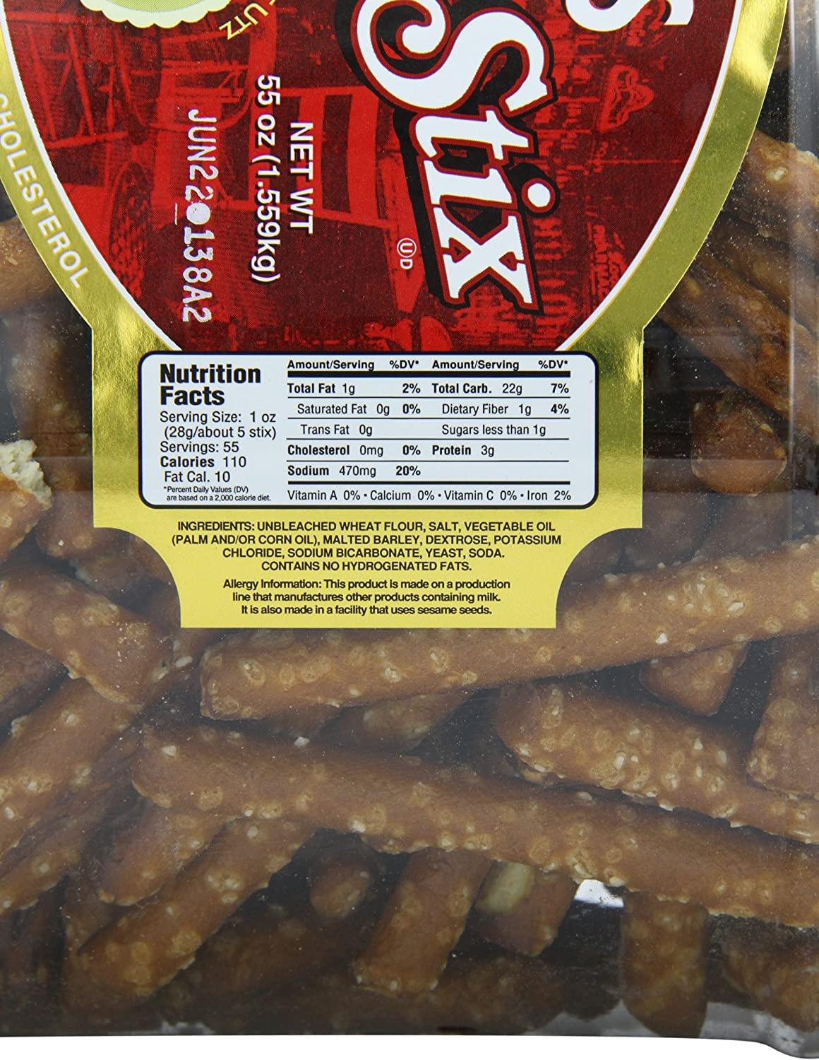 Utz Country Store Pretzel Stix 55 oz. Barrel - Thick Crunchy Pretzel ...