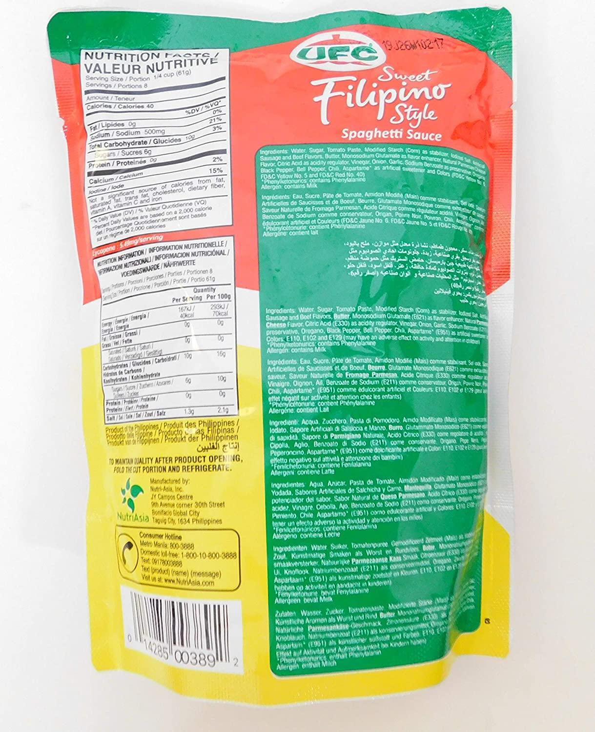 UFC Sweet Filipino Style Spaghetti Sauce 500g Pouch - Pack of 2 | Buy ...