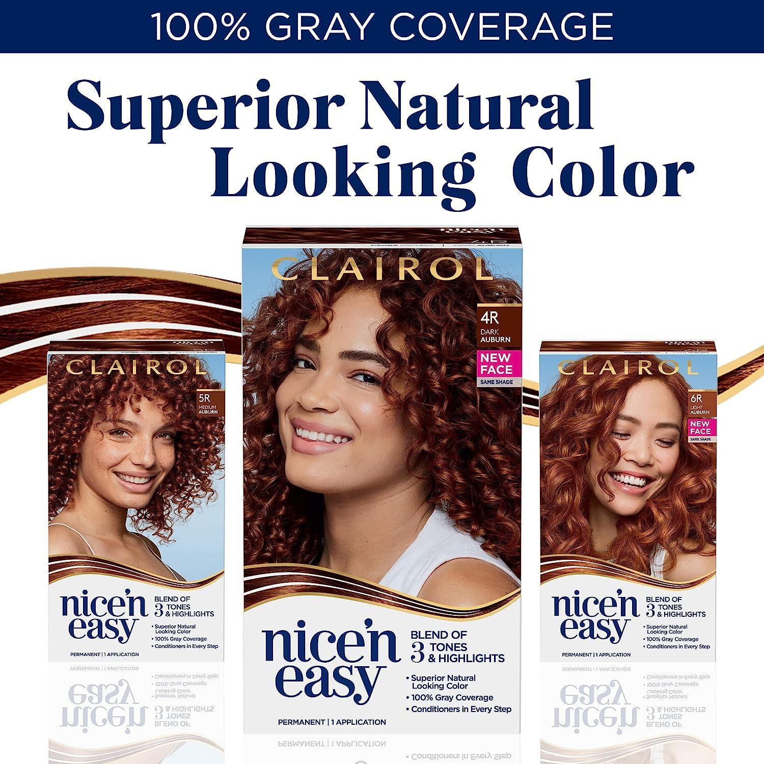 Clairol Nice'n Easy 4RB Dark Reddish Brown Hair Dye 6.26 Fl Oz - Pack ...
