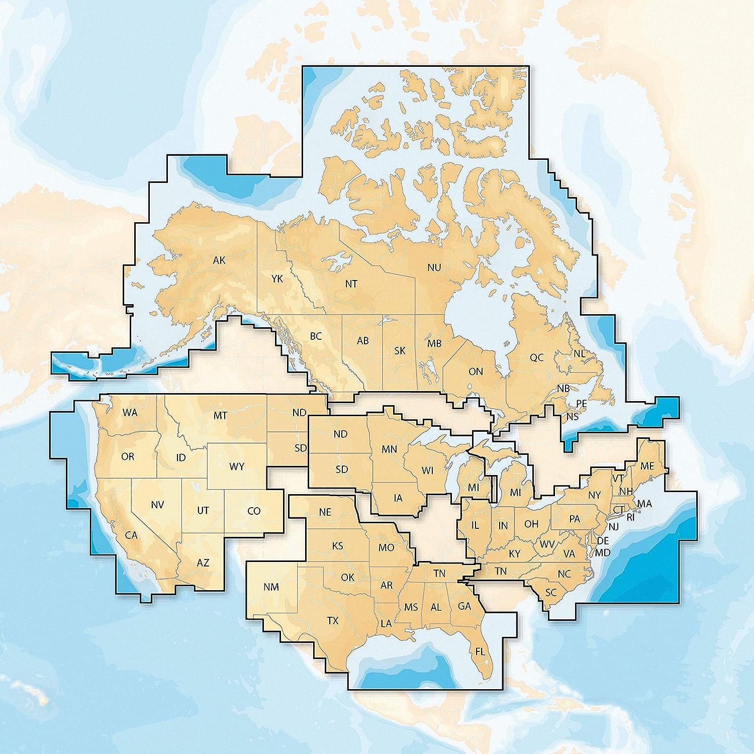 Navionics Plus Regions North Lake Charts on SD/MSD Black