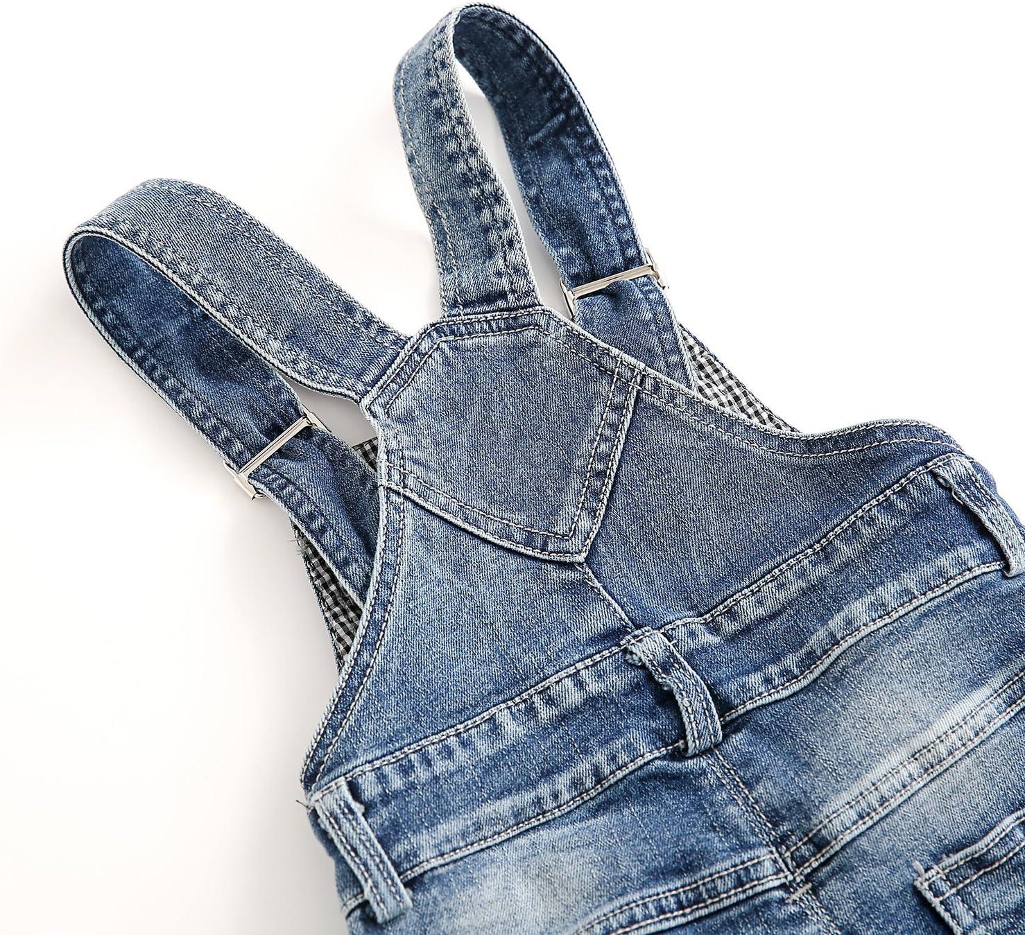 KIDSCOOL SPACE Toddler Ripped Denim Overalls, 2-3 Years, Blue-1991 ...