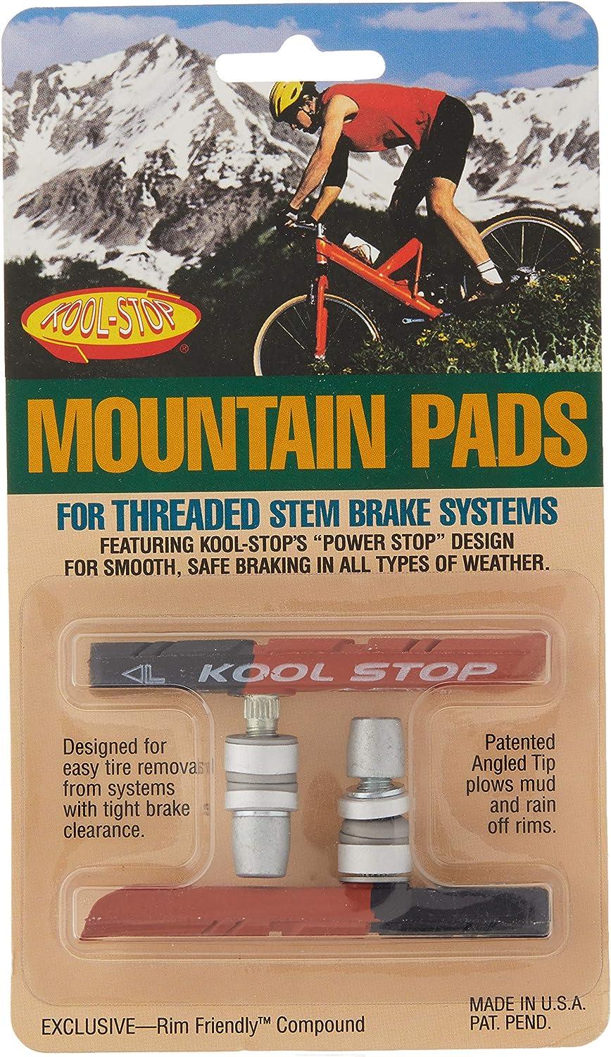 Kool-Stop Dual Compound Mountain Pads - Black/Salmon | Threaded ...