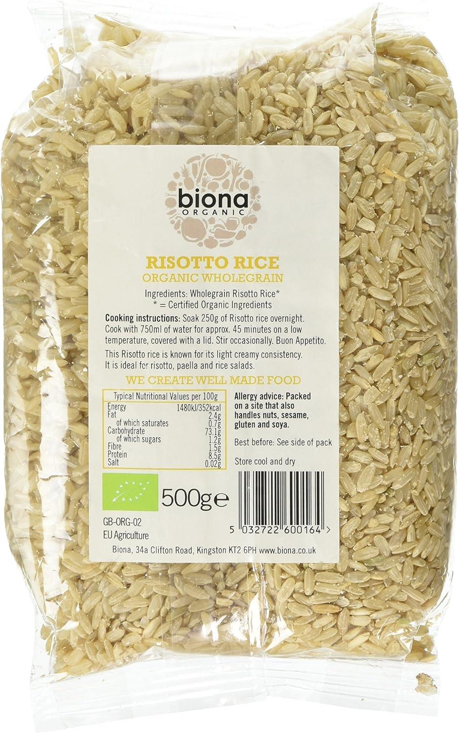 Biona Organic Brown Risotto Rice 500g - Pack of 1 | Buy Online | Buy ...