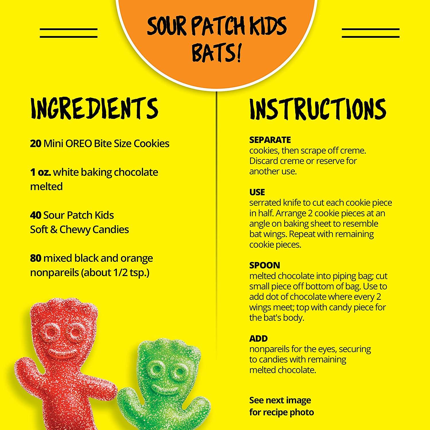 SOUR PATCH KIDS Original & Watermelon Halloween Candy Variety Pack - 40 ...