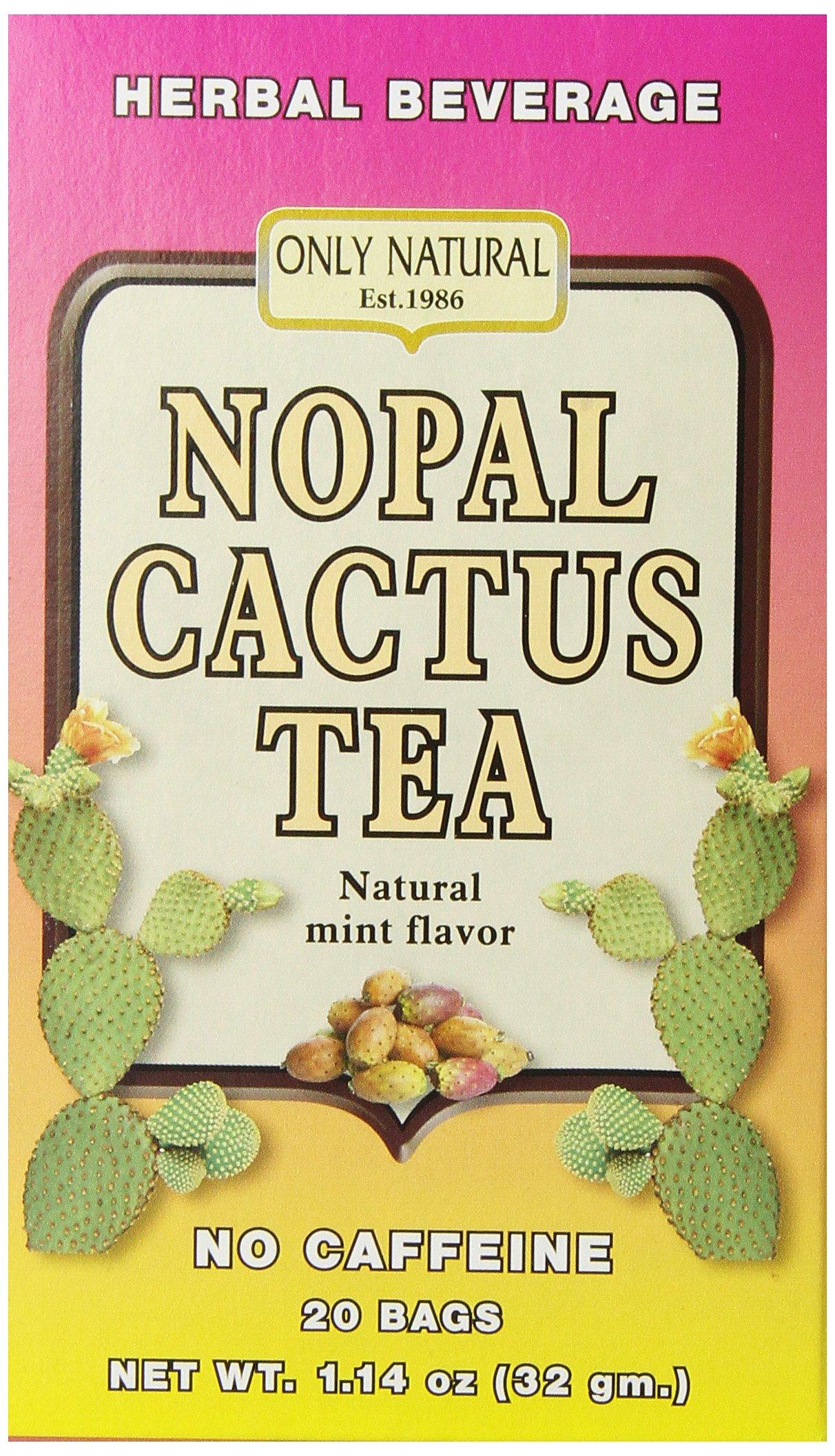Only Natural Nopal Cactus Tea - 20 Count Nutritional Supplement | Boost ...