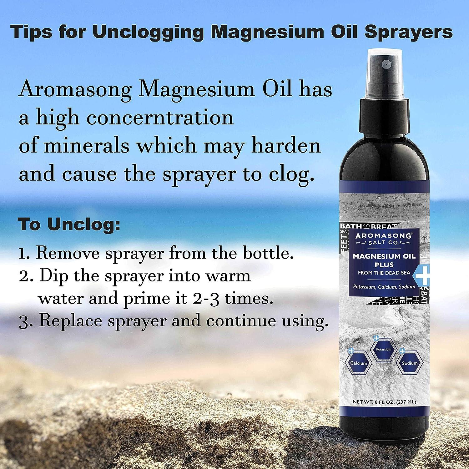 Aromasong Extra Strength Ultra-Pure Magnesium Spray - 8 Oz, 23mg ...