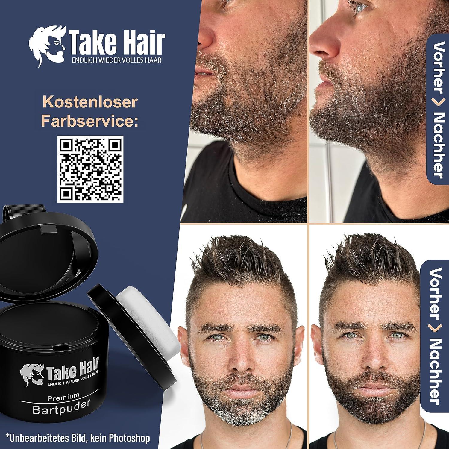 Take Hair Beard dye 100 waterproof 4 g beard powder for a fuller beard ...