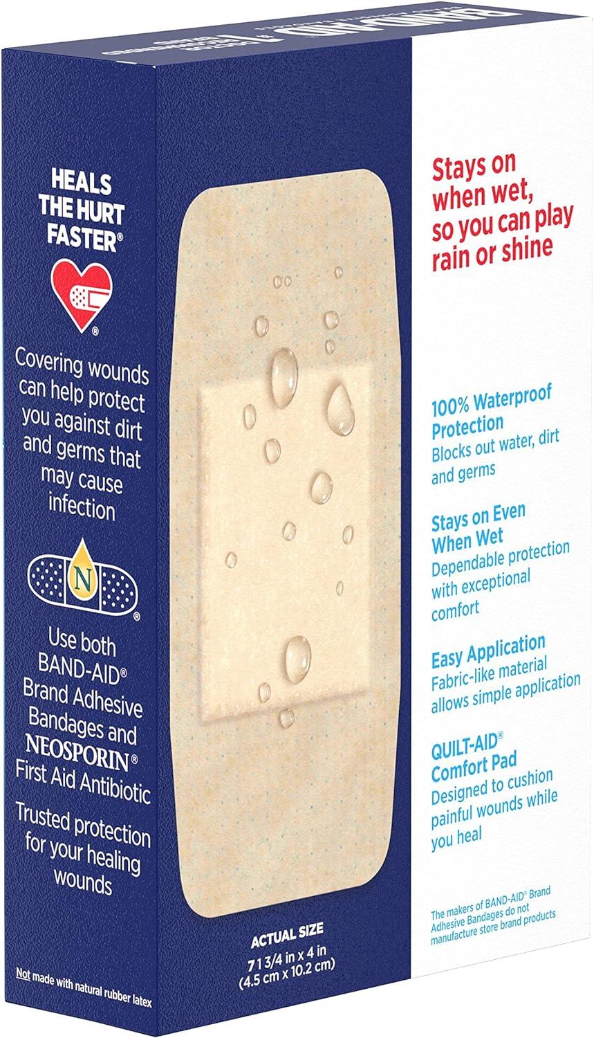 Band-Aid Brand Water Block Flex 100% Waterproof Adhesive Bandages Extra ...