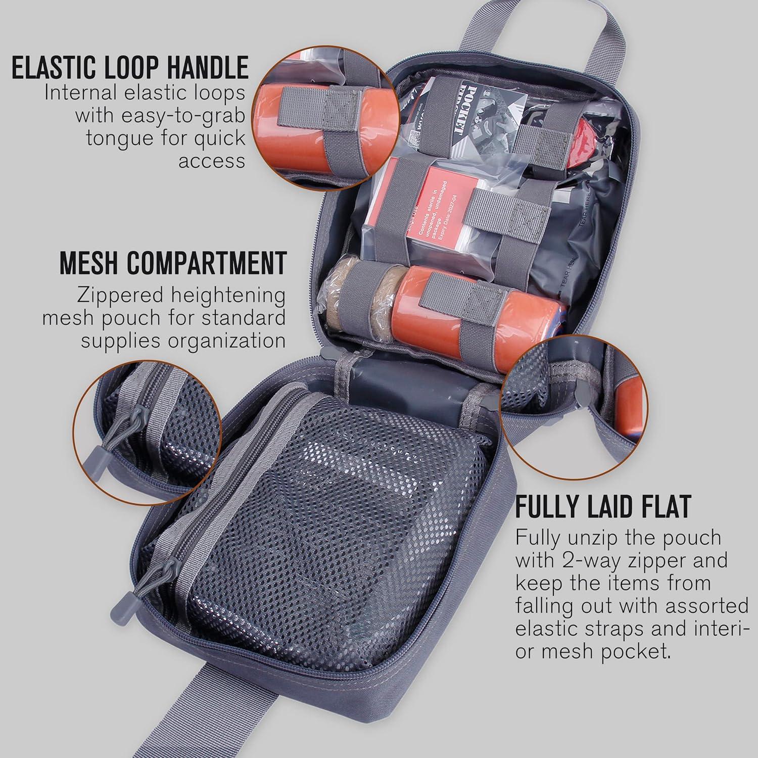 Military Survival First Aid Kit - IFAK Trauma Med Kit for Emergency ...