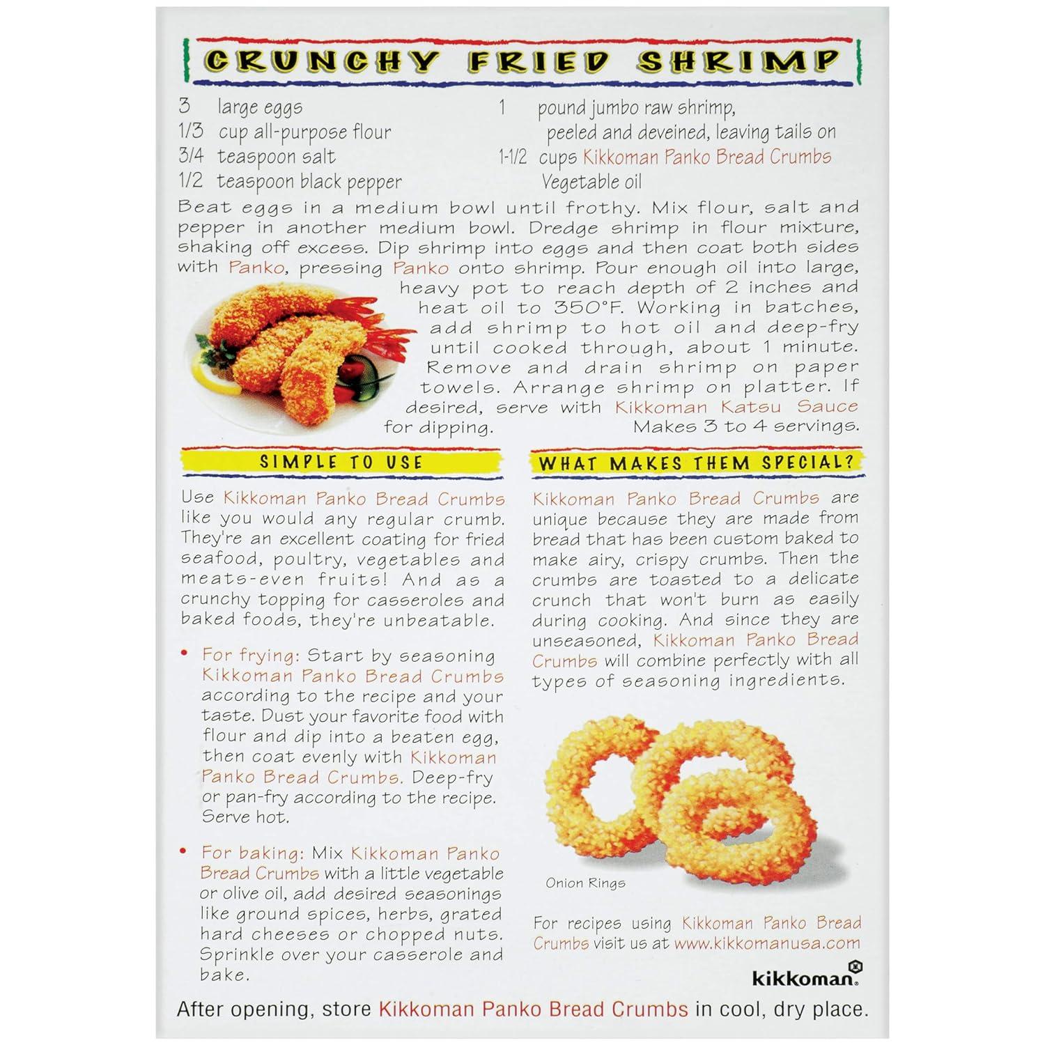 Kikkoman Panko Bread Crumbs 8oz Box (6 Pack) - Premium Japanese Style ...