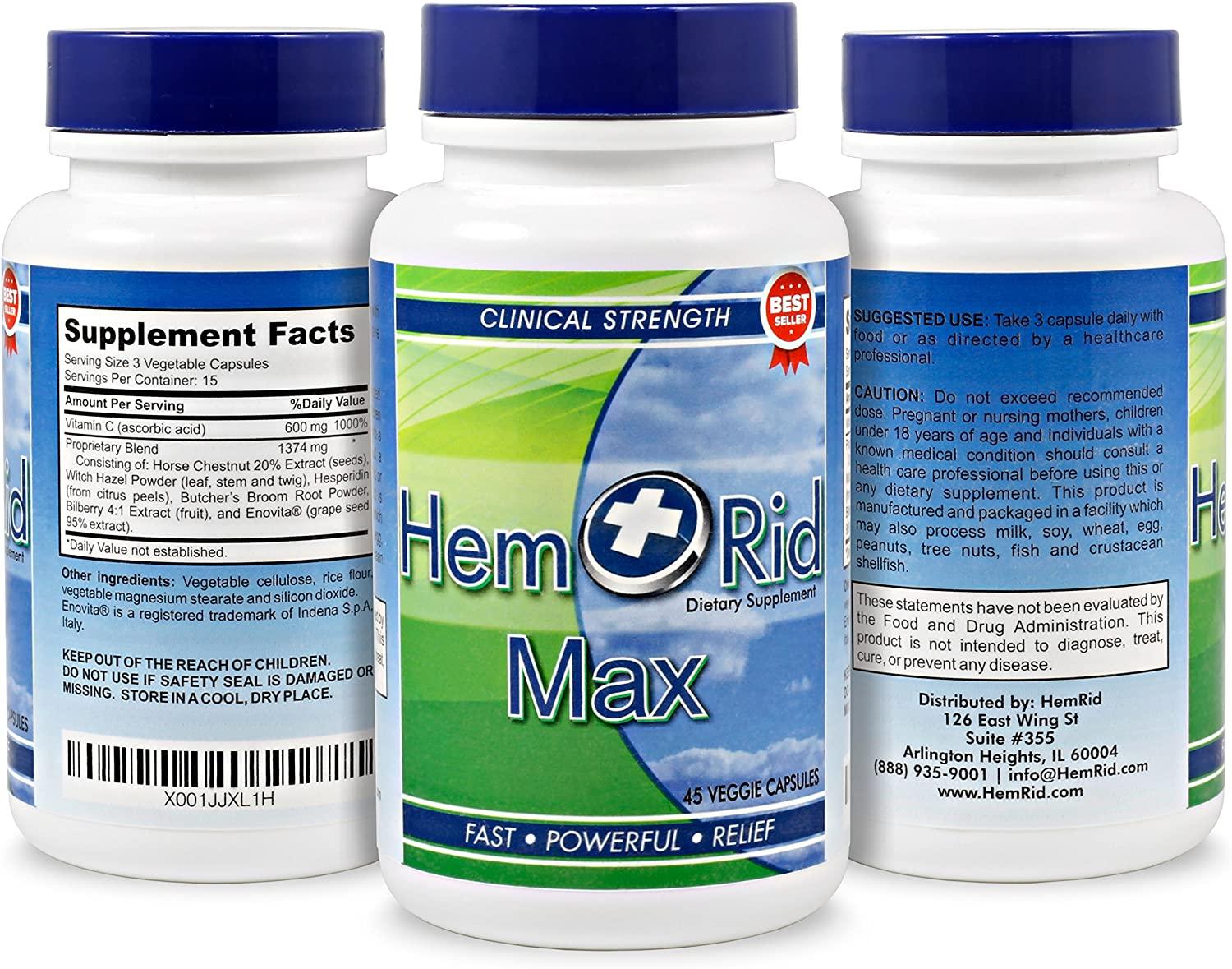HemRid Max - Fast Hemorrhoid Relief | Effective Hemorrhoid Pills in 2-5 ...
