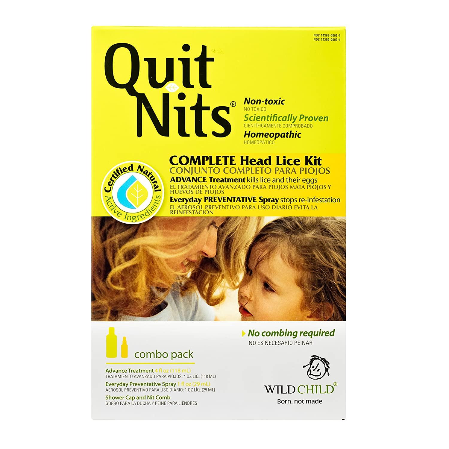Quit Nits Lice Treatment Combo Pack - Head Lice Shampoo and Prevention ...