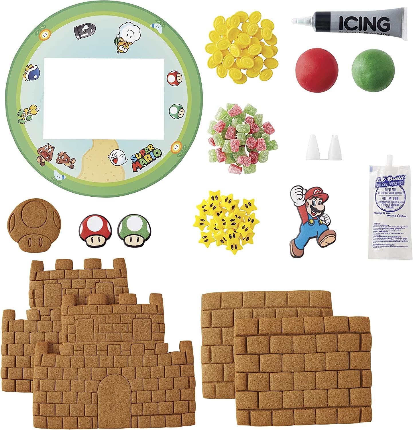 Wilton Super Mario Gingerbread Castle Decorating Kit - Build Your Own ...