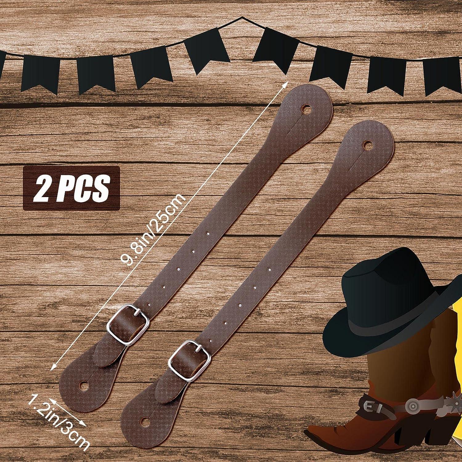 Saintrygo Leather Spur Straps - Adjustable Boot Straps for Western Men ...