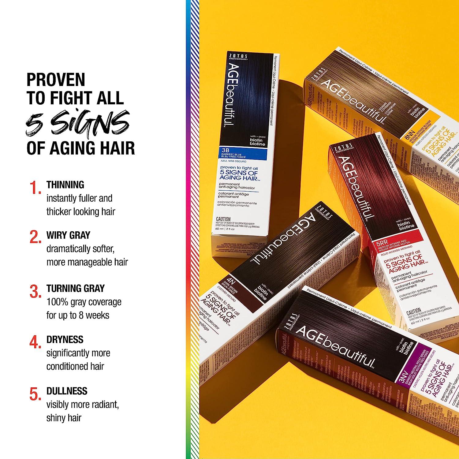 AGEbeautiful 8NN Medium Intense Blonde Hair Color Dye | Professional ...