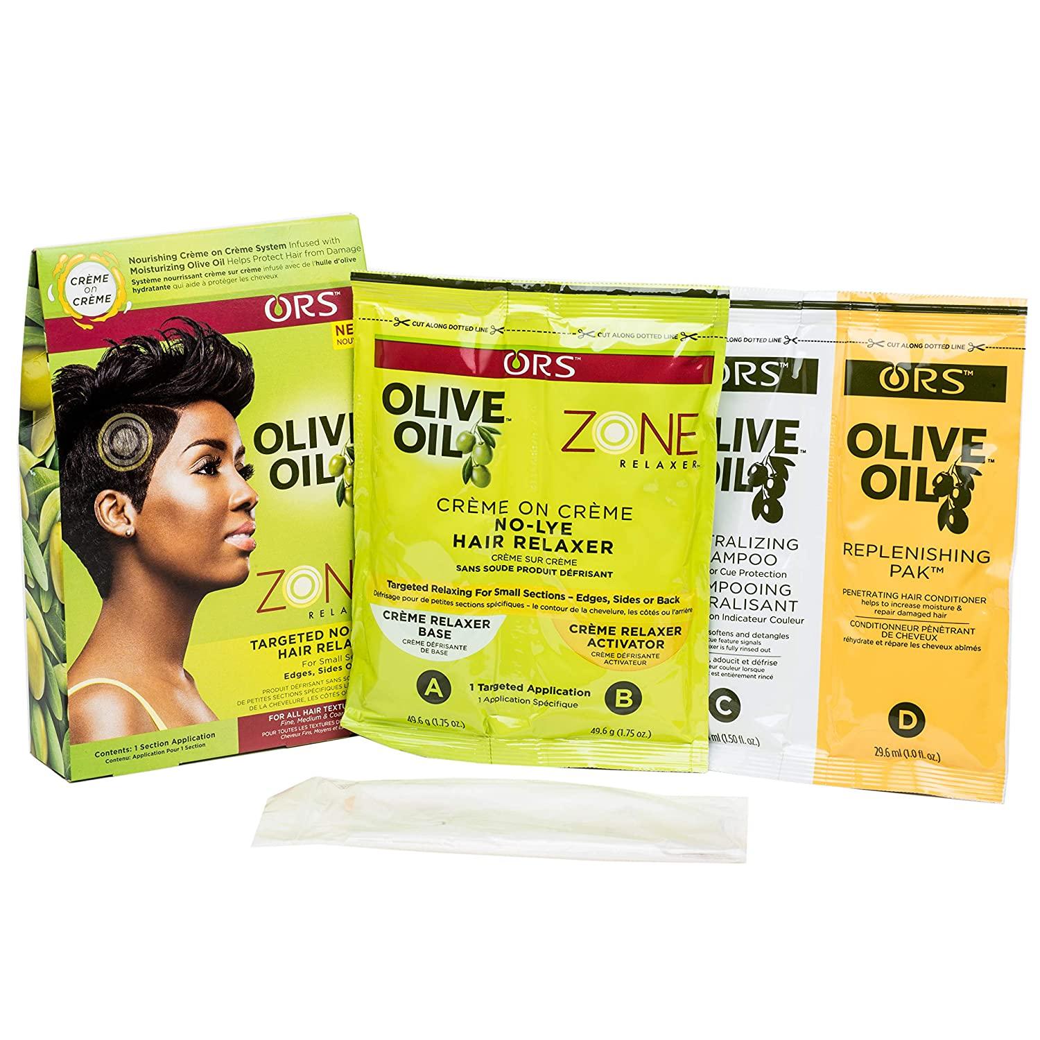 ORS Olive Oil Zone Relaxer Kit - Smooth & Straight Hair | Pack of 1 ...