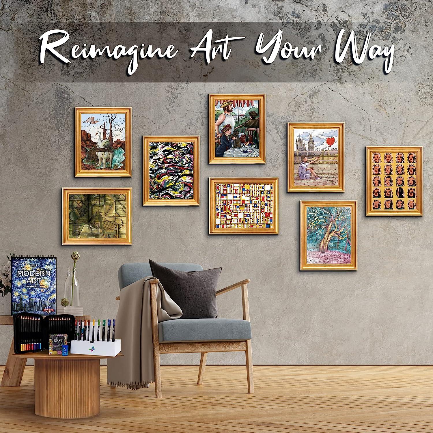 modern art adult coloring book