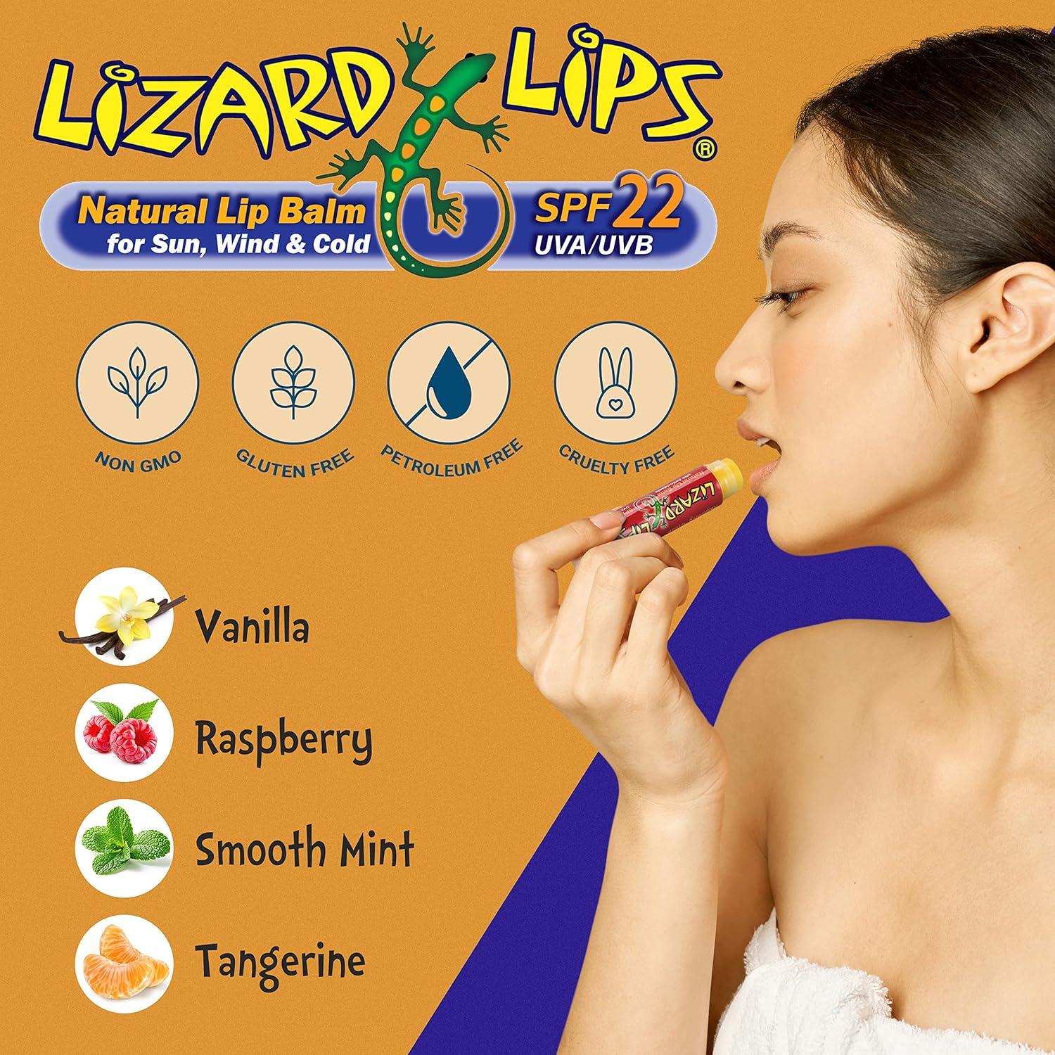 Lizard Lips SPF 22 Lip Balm - Original Vanilla 4 Pack | Buy Now with ...