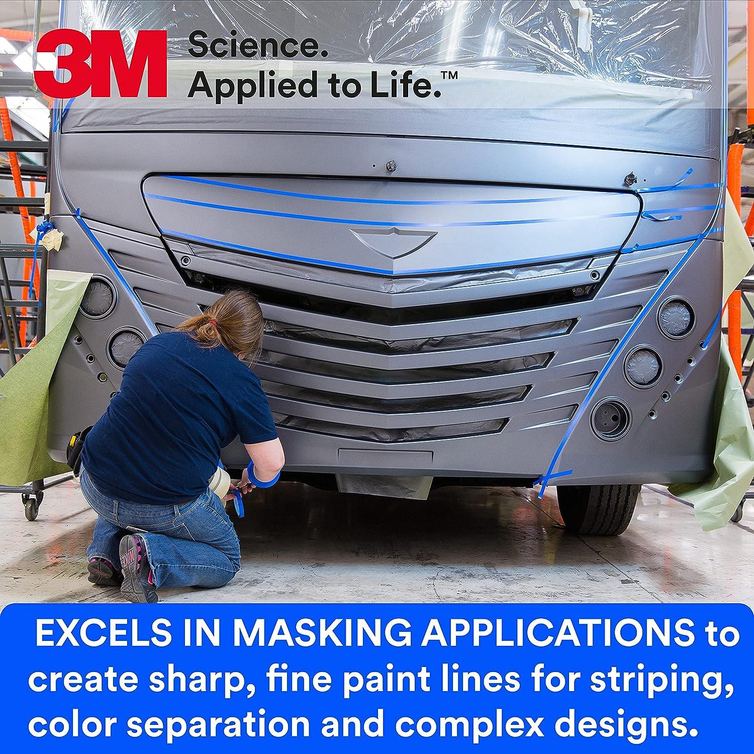 3M Vinyl Tape 471+ Indigo 1/4 x 36 yd - Fine Line Tape for Paint ...