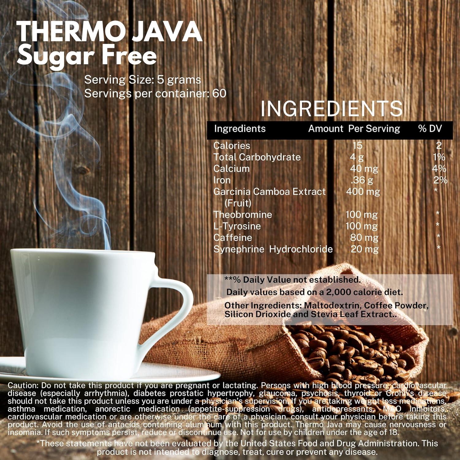 Omnitrition Thermo Java Sugar Free Drink Mix 10.6 oz - Energy-Boosting ...