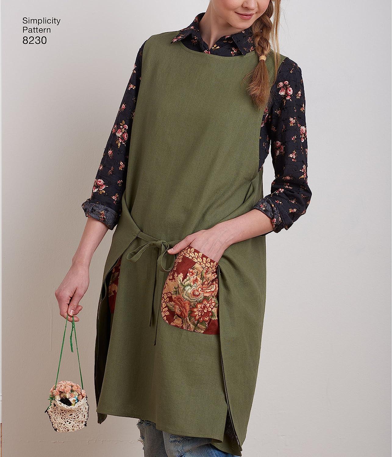 Simplicity 8230 Women's Reversible Apron Dress Sewing Pattern | 2 ...
