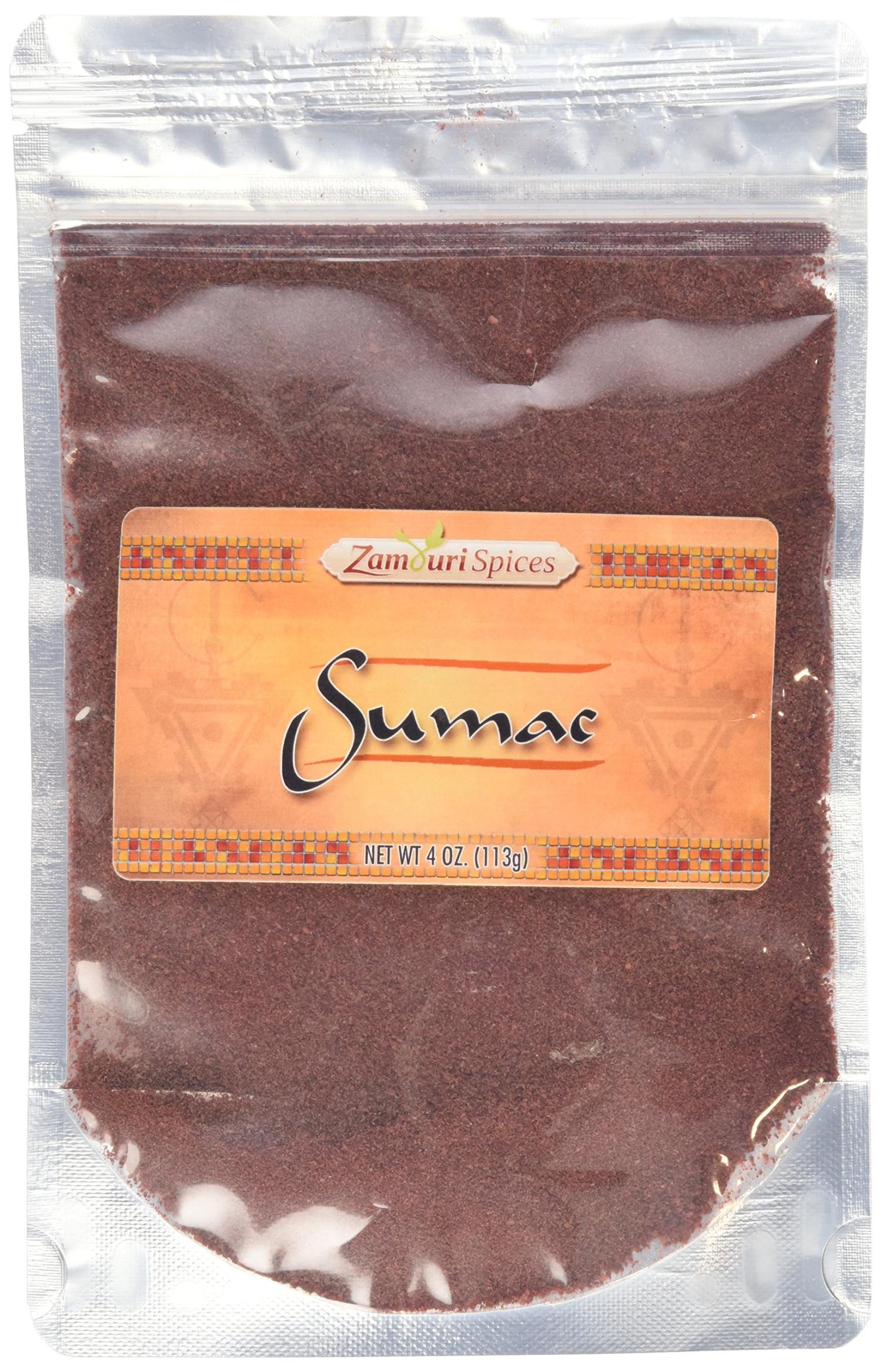 Zamouri Spices Sumac 4.0 oz - Premium Quality Middle Eastern Spice ...