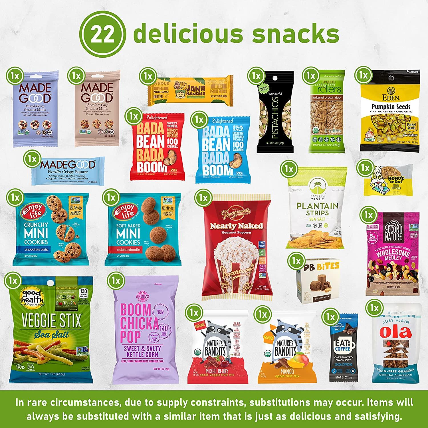 Vegan & Gluten-Free Premium Snacks Gift Box | Plant-Based Mix of Clean ...