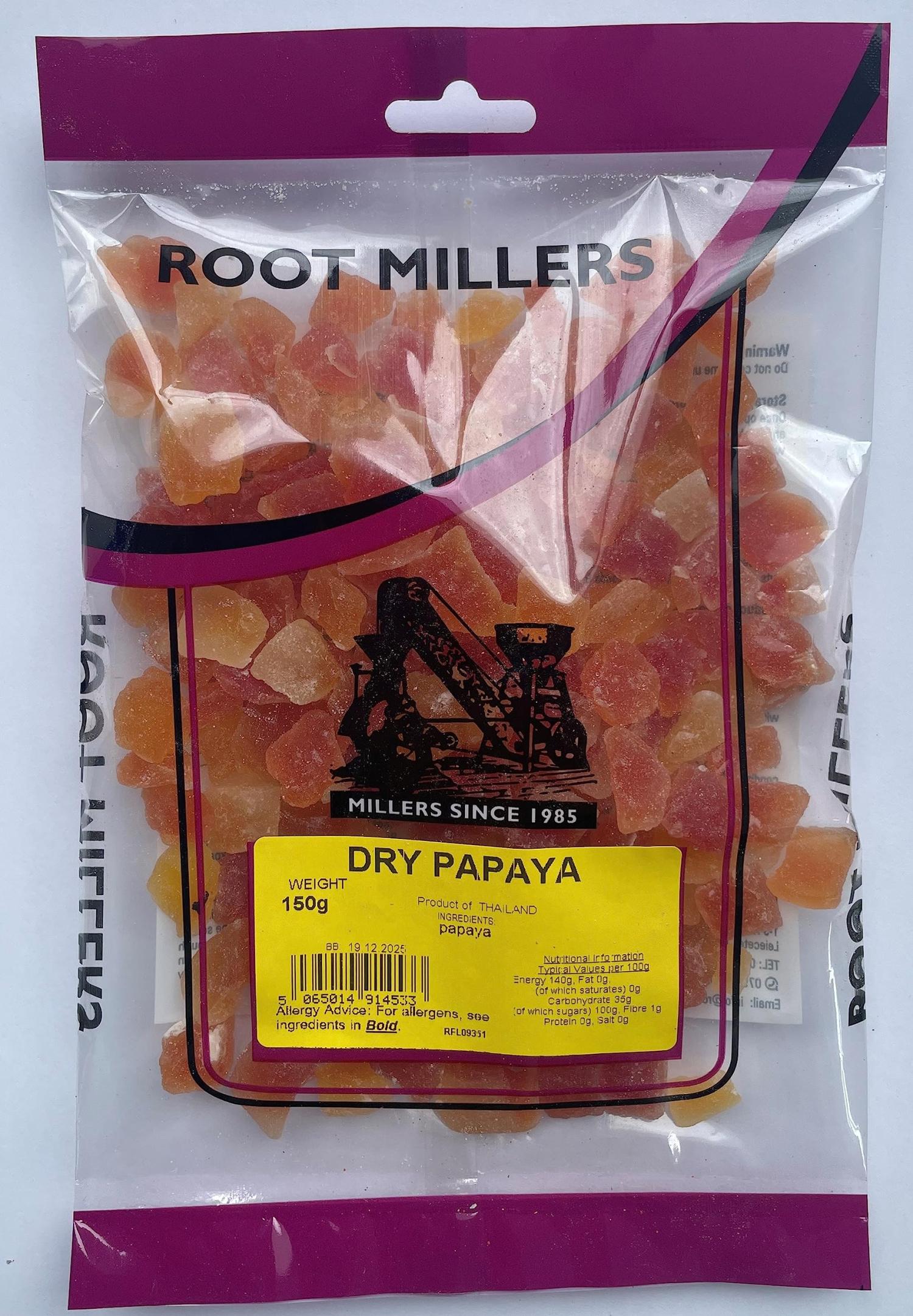 Root Millers - Dry Papaya Diced - 150g | Buy Now with Express ...