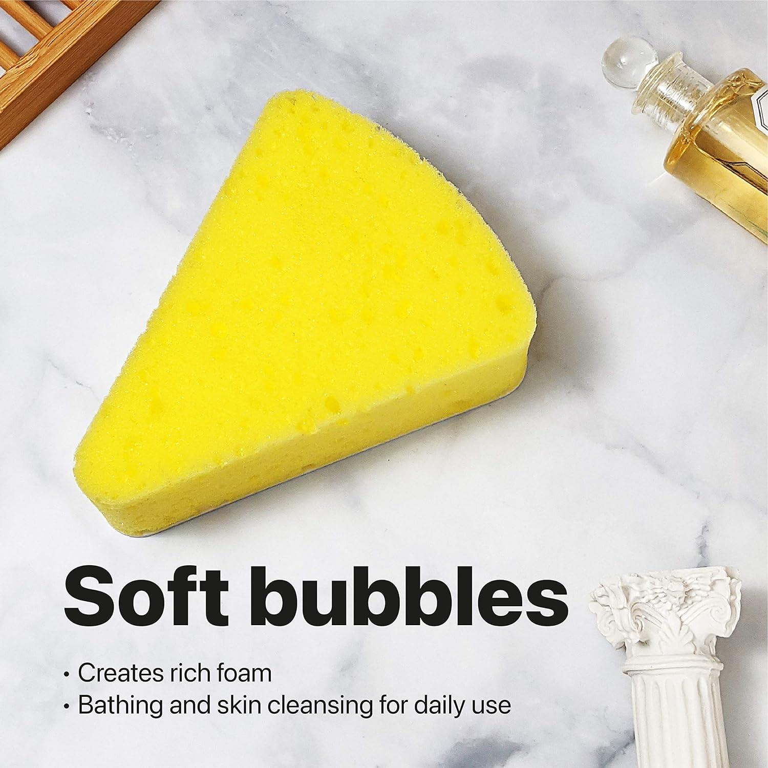 Cheese Bath Sponge Family Pack - Self Adhesive Gentle Foam Shower ...