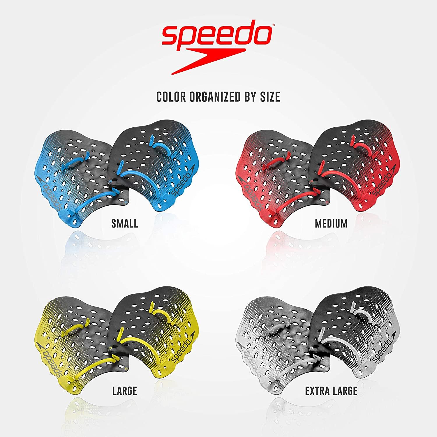 Speedo Unisex Swim Training Power Plus Paddles - Red, Medium | Buy Now ...