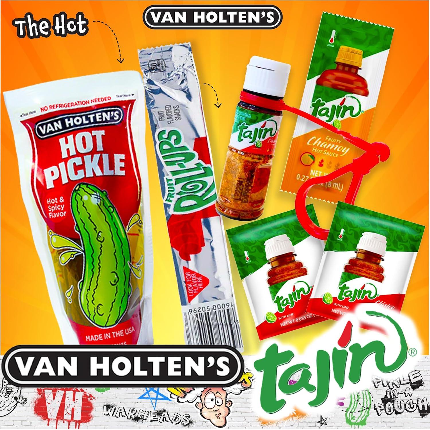 Buy TikTok Chamoy Sour Pickle Kit - Van Holten Pickle Fruit Roll-Ups ...