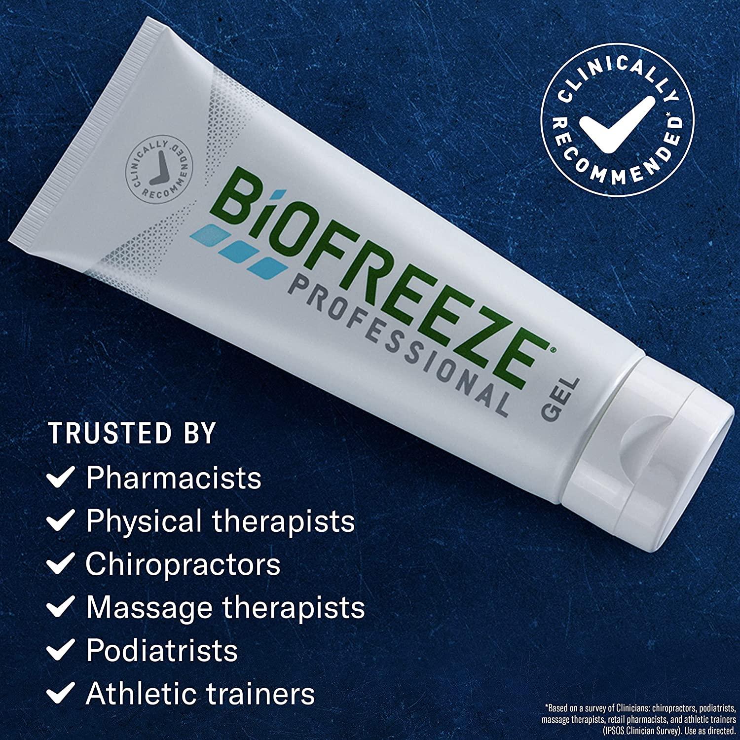 Biofreeze Professional Menthol Pain Relieving Gel 4 oz Tube - Colorless ...