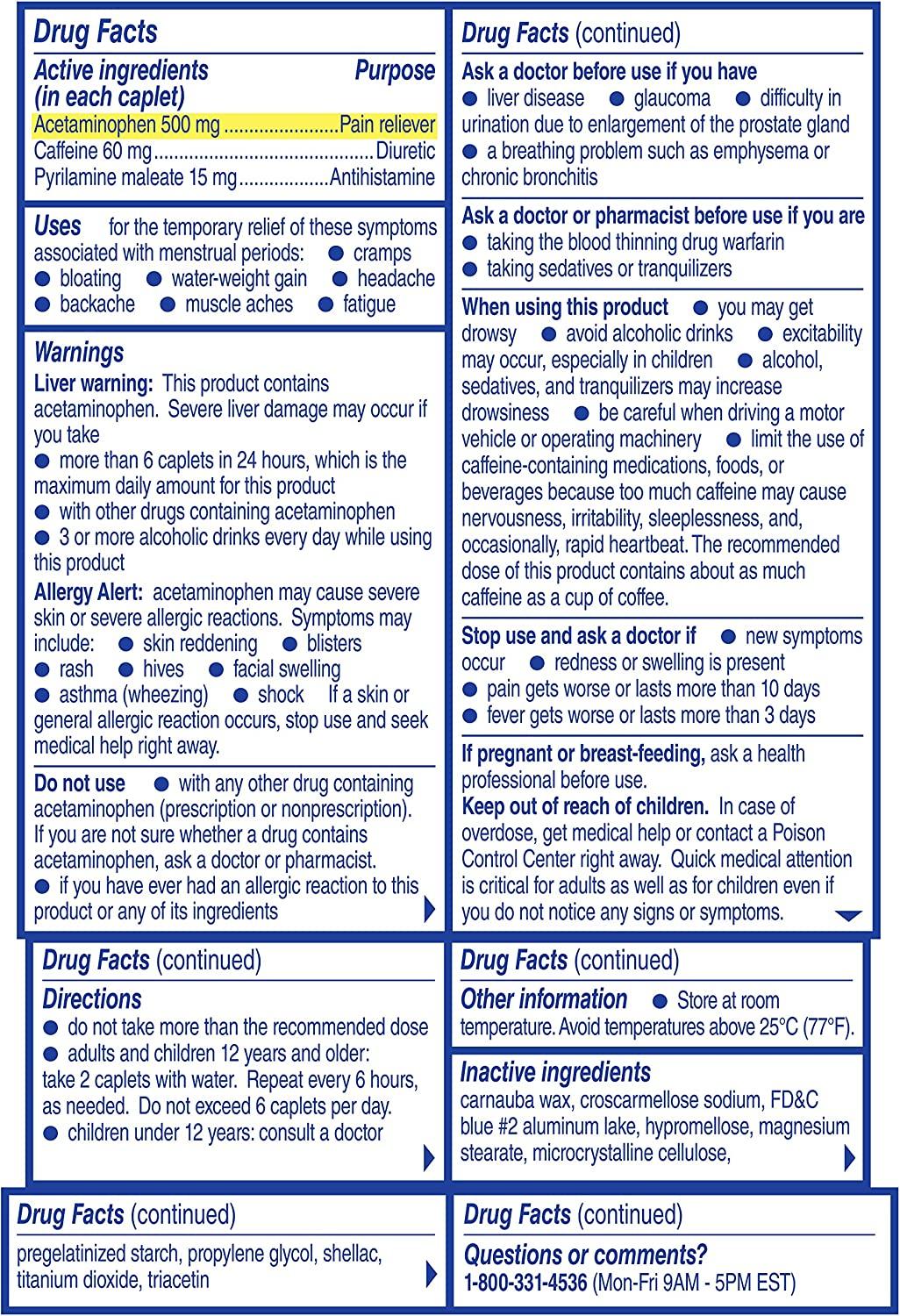Midol Complete Maximum Strength Caplets - 16 ct - Multi-Symptom Relief ...