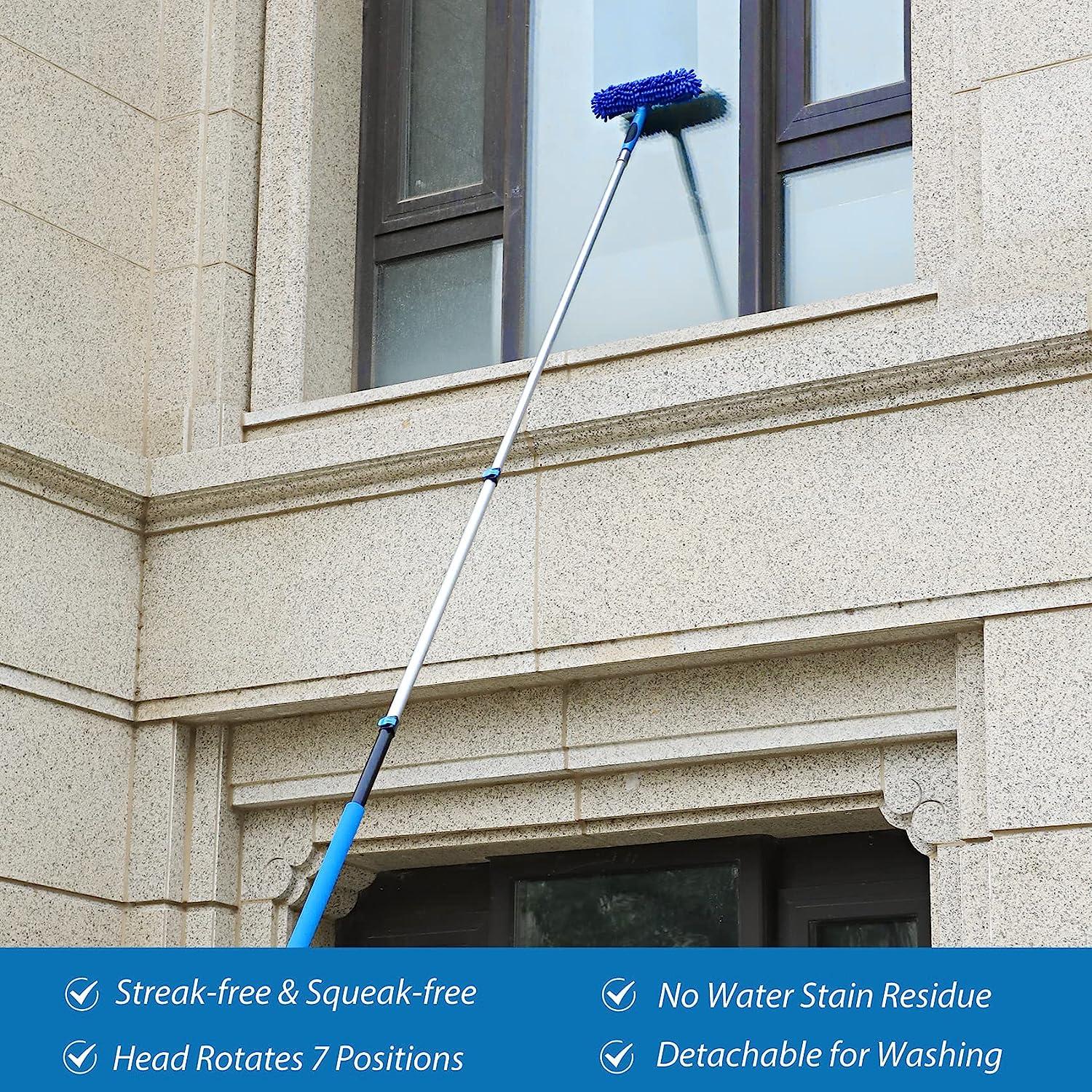 20-Foot High Reach Duster Kit with Extension Pole - Window Squeegee ...