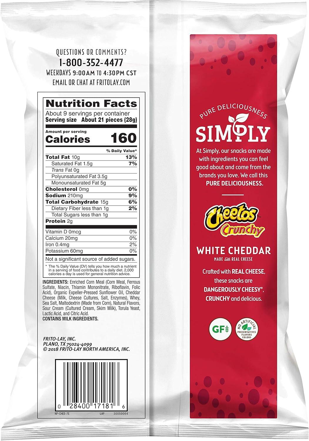 Simply Cheetos Crunchy White Cheddar Puffed Snacks - 8.5oz | Buy Now ...