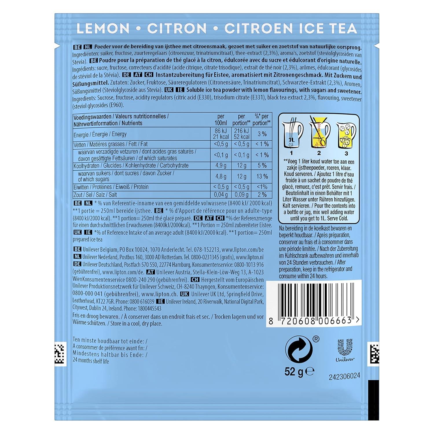 Buy Lipton Iced Tea Powder Lemon - 18 Sachets for Refreshing Self ...