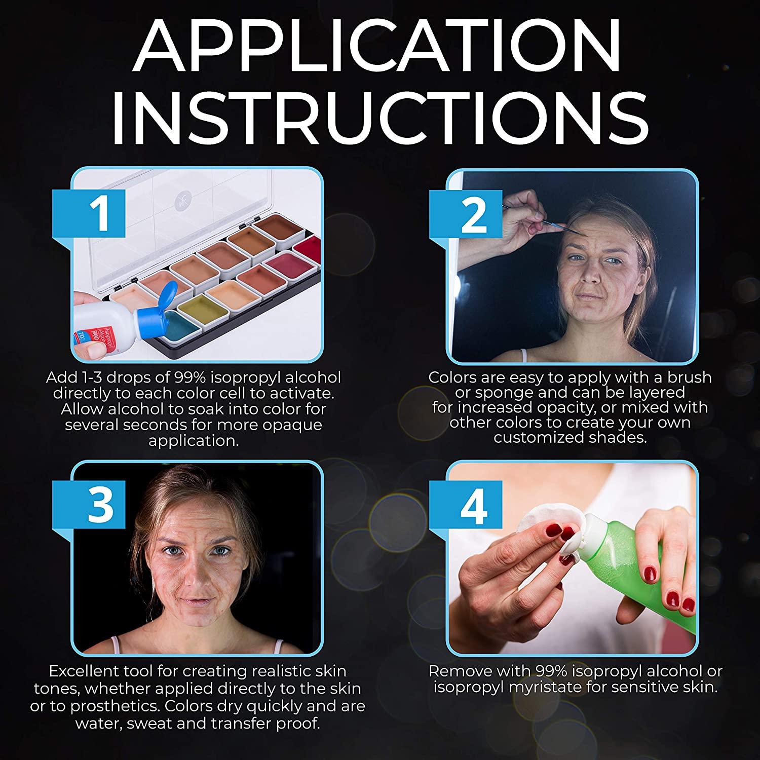 Narrative Cosmetics Flesh Tone Alcohol-Activated Palette - Professional ...