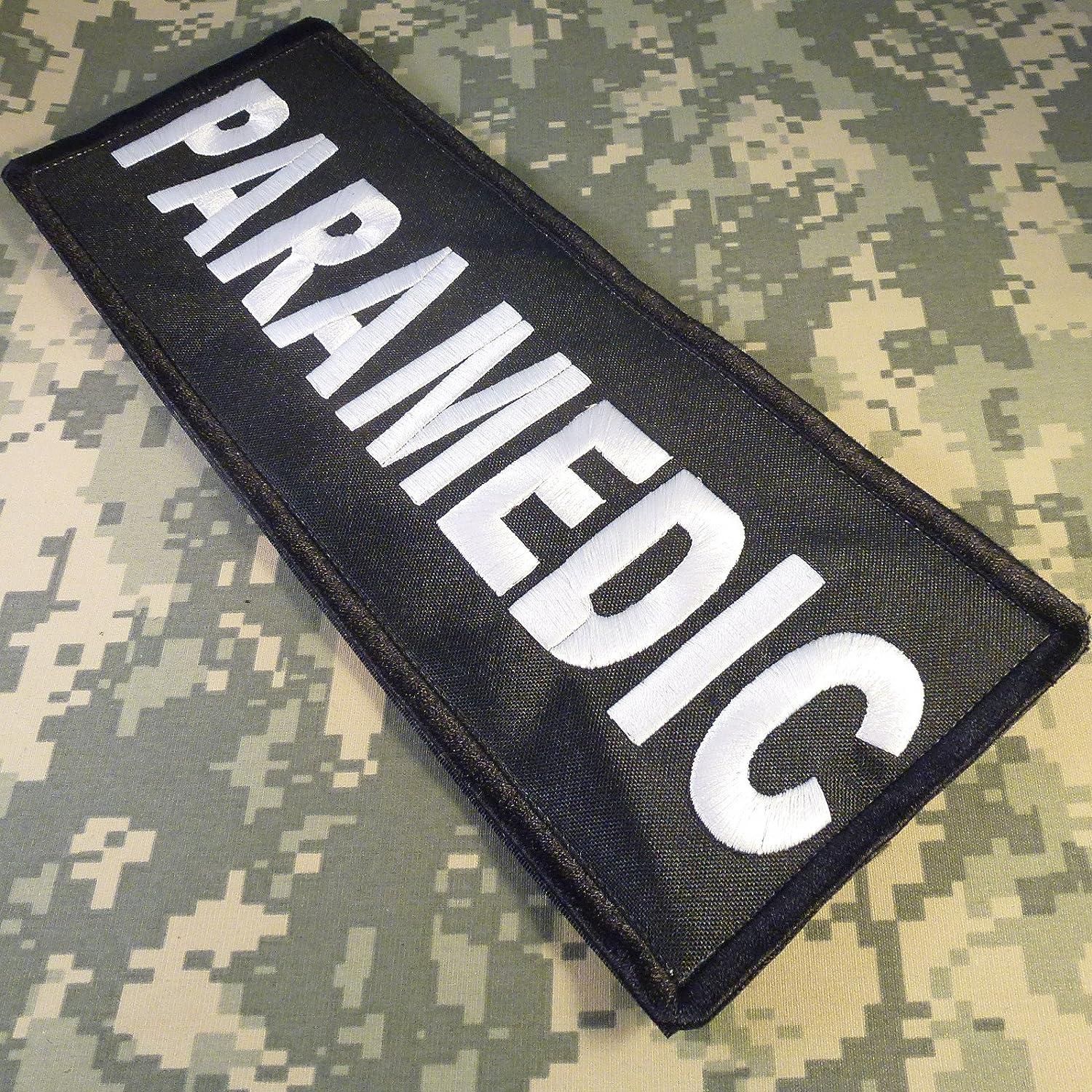 Paramedic XL 10x4 EMT EMS Medic Vest Patch - Tactical Embroidered Nylon ...