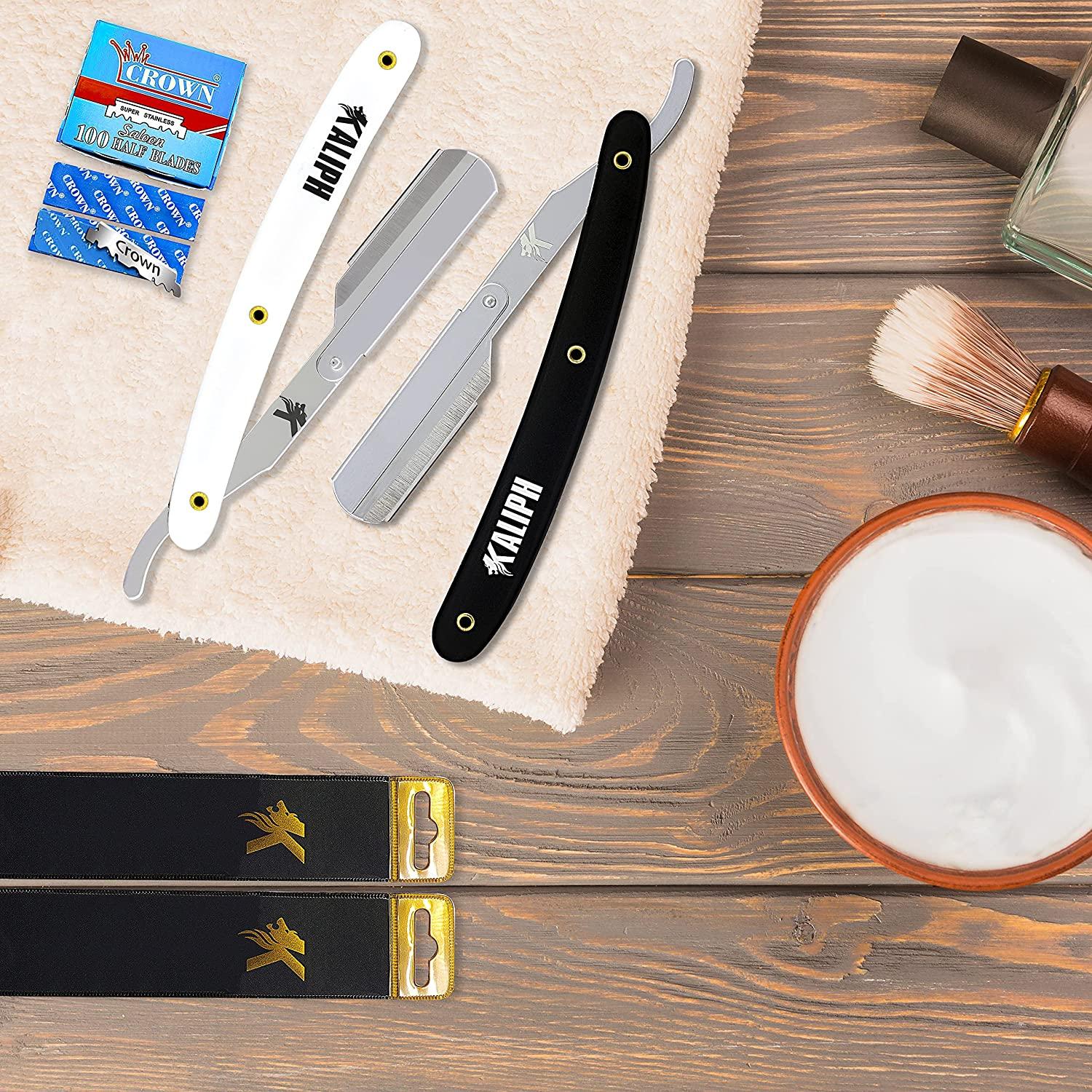 Kaliph Professional Barber Straight Razor Set - 2Pcs Straight Edge ...