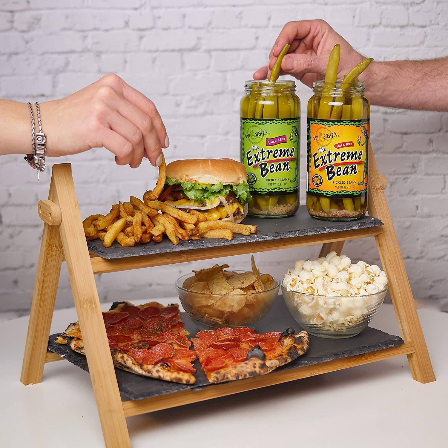 The Extreme Bean - Garlic & Dill Pickled Green Beans. 16 oz (3 pack ...