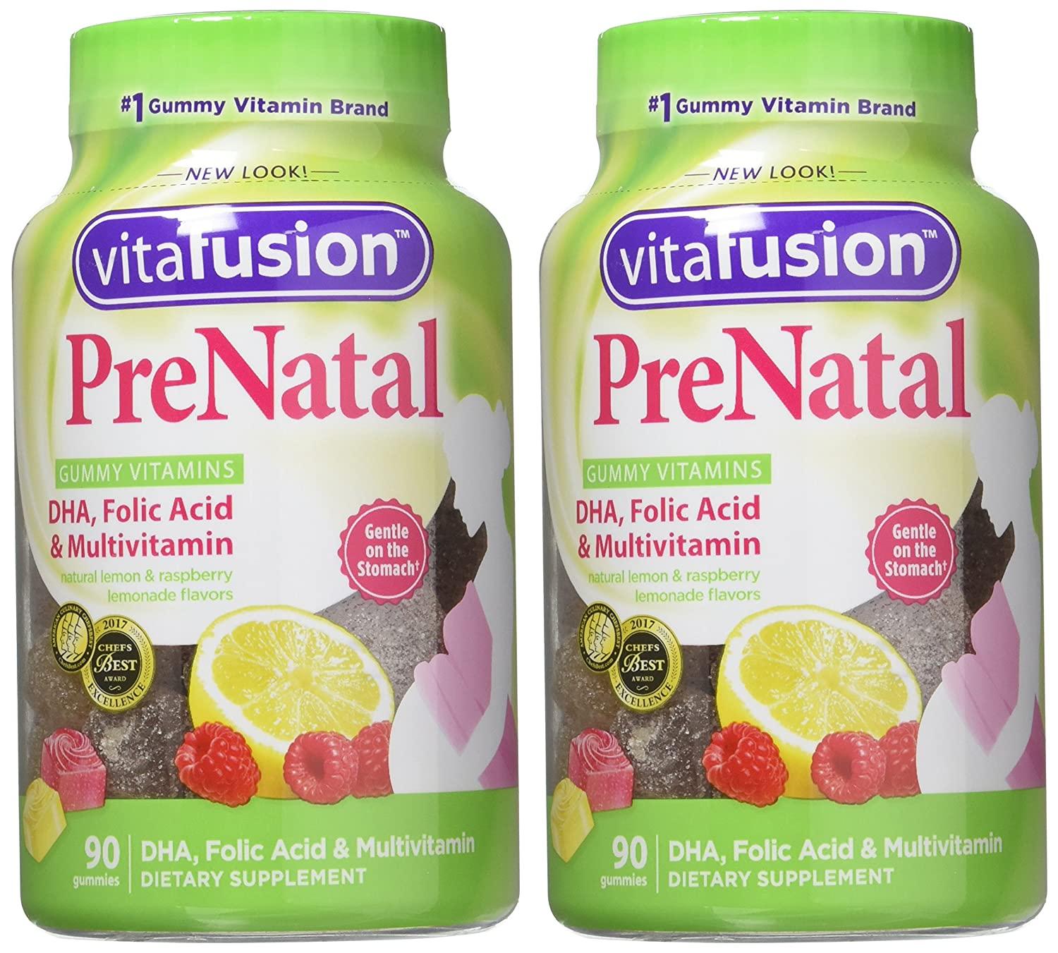 Vitafusion PreNatal Adult Gummies - 90 Gummies, Pack of 2 - Assorted ...