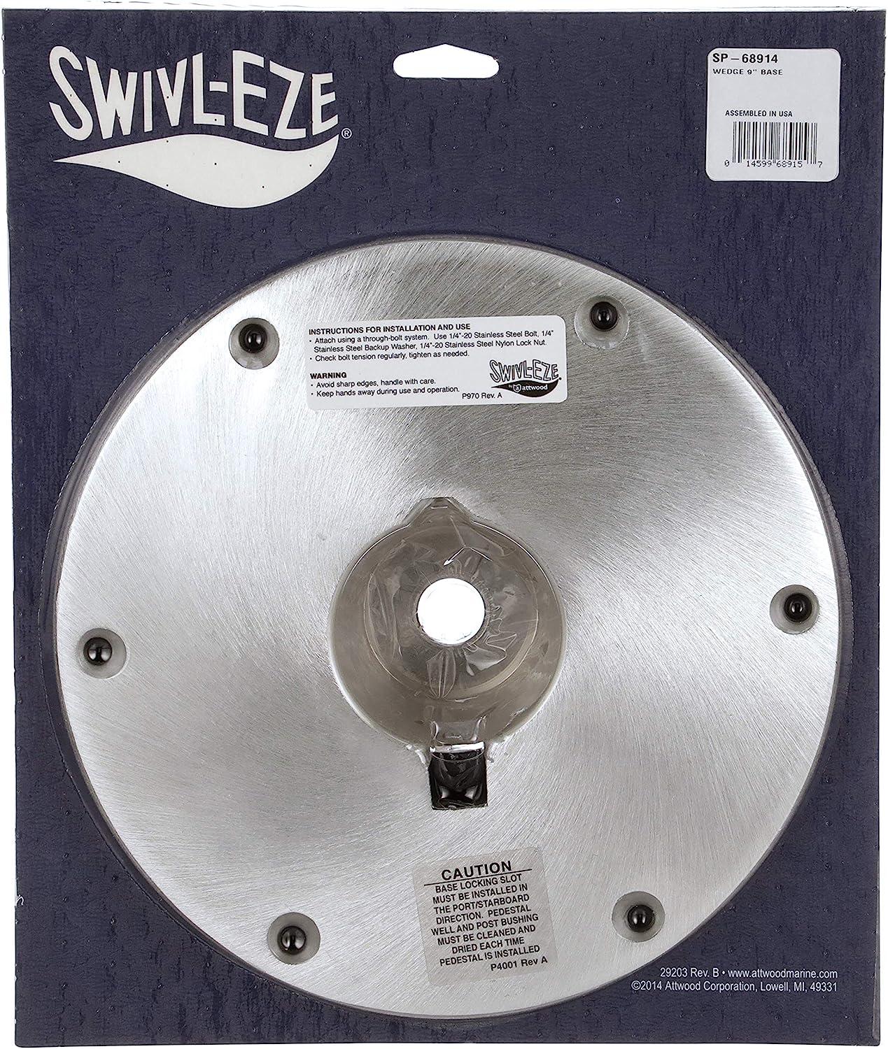 Attwood SP-68914 2-Inch Round Aluminum Base Plate for Secure Boat Seat ...